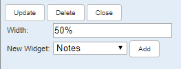Add or Edit a Notes Widget
